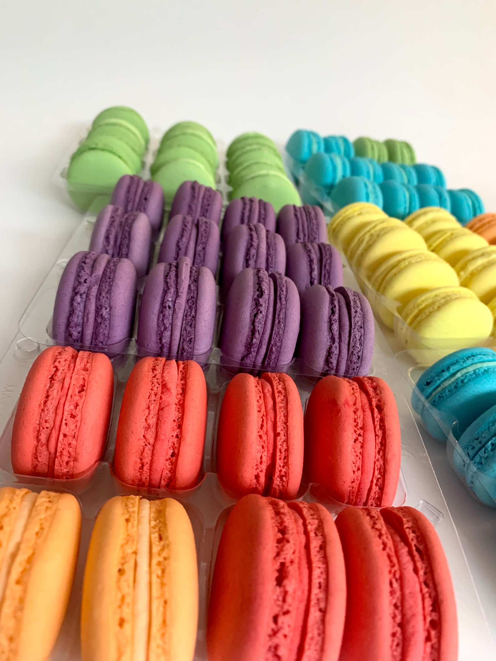 Rainbow Macaron Cookies /bestseller Party Macarons in | Etsy UK