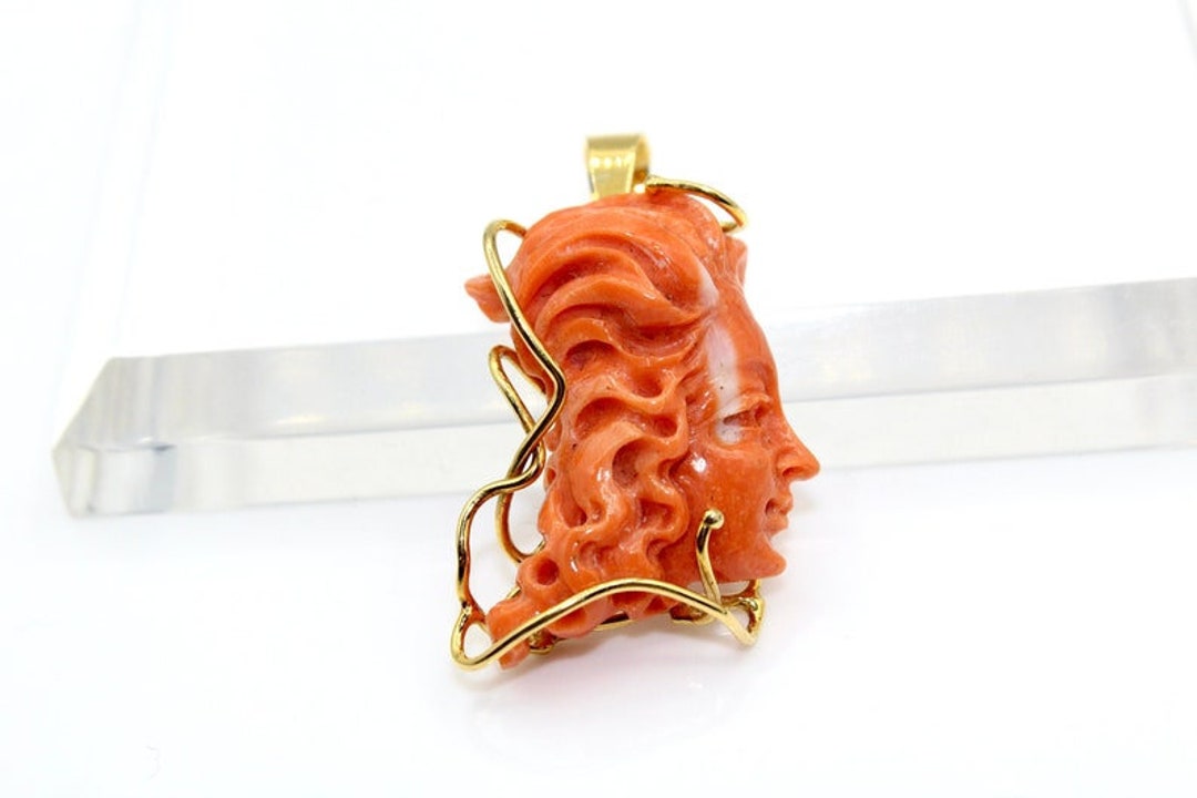Natural Mediterranean Coral Statue, Hand Carved Coral Figurine, Perfect ...