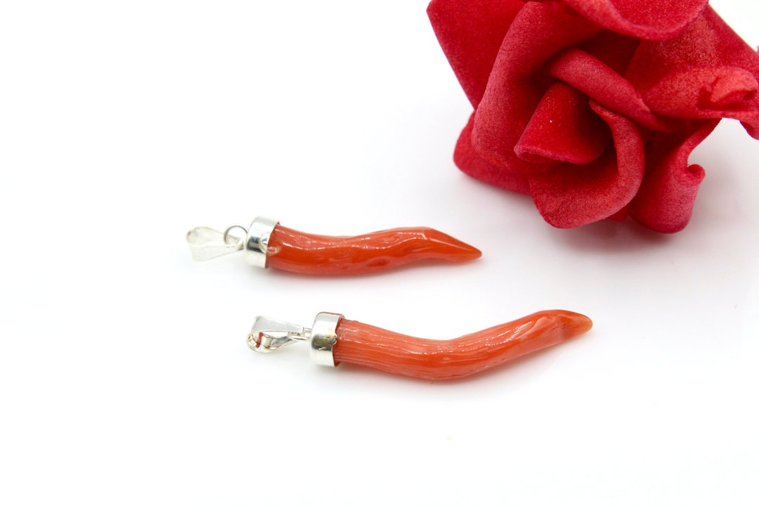 Mediterranean Red Coral Horn, High Quality Horns Lot, Italian Coral ...