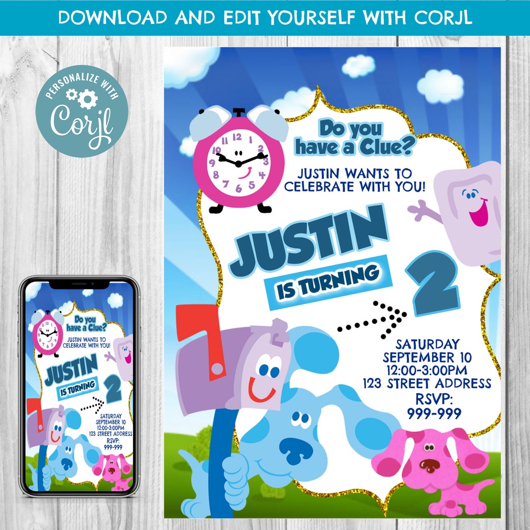 Blues Clues Invitation - Blues Clues Birthday Invitation - Blues Clues ...