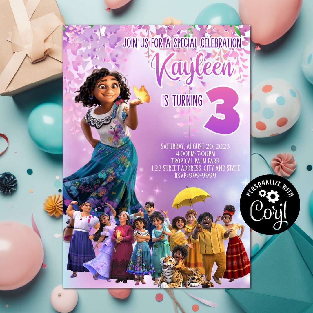 INSTANT DOWNLOAD Encanto Birthday Invitation, Encanto Invitation ...