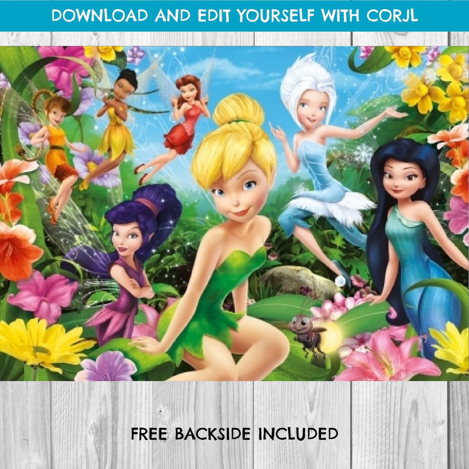 INSTANT DOWNLOAD Tinkerbell Invitation Tinkerbell Birthday - Etsy