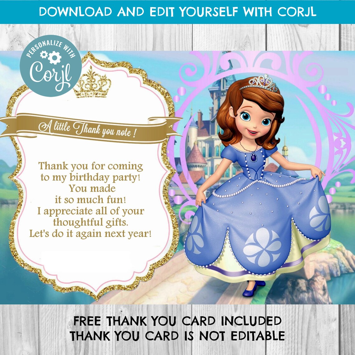 INSTANT DOWNLOAD Sofia the First Invitation Sofia the - Etsy