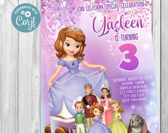 Sofia Invitation Sofia Mermaid Invitation Princess Sofia Invitation Sofia Birthday Party Sofia ...
