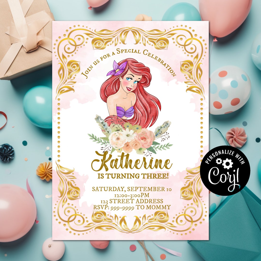 INSTANT DOWNLOAD - Mermaid Invitation - Mermaid Birthday Invitation ...