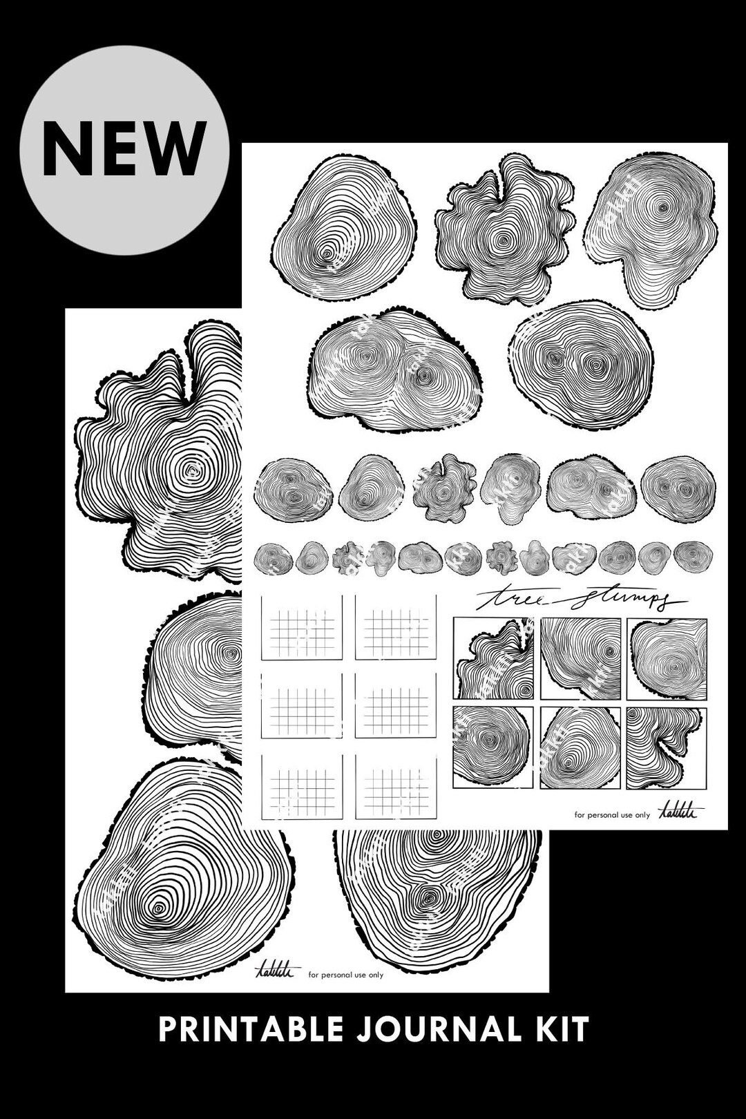 Tree Stumps Printable Kit PDF - Etsy