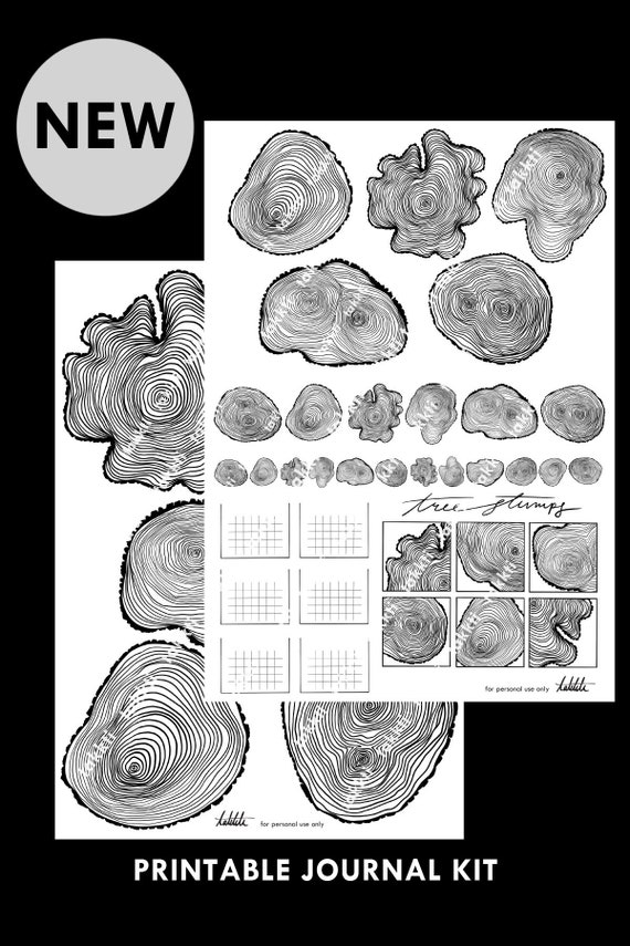 Tree Stumps Printable Kit PDF - Etsy