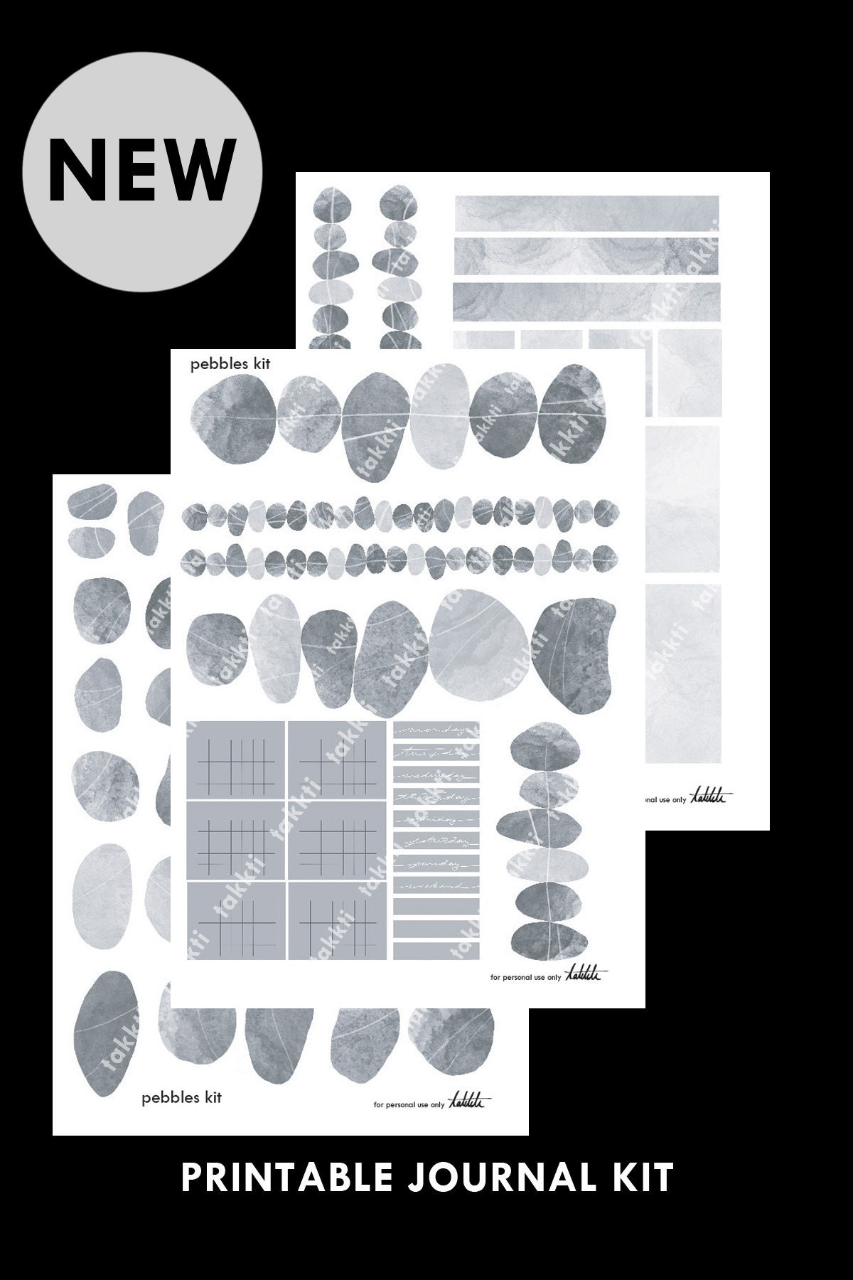 Pebbles Printable Kit PDF - Etsy
