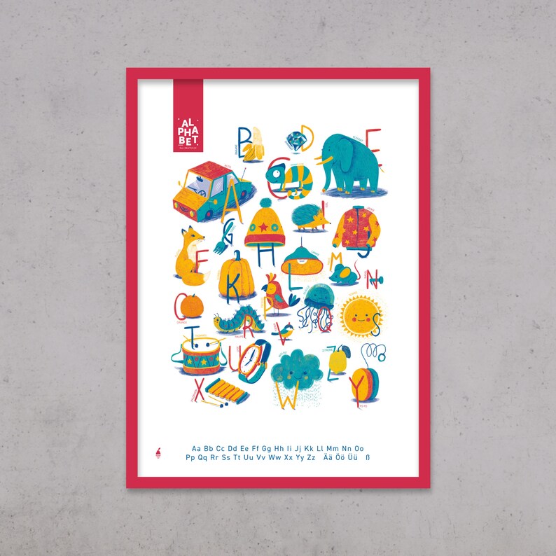 German Alphabet Poster German Alphabet ABC Digital Art Kids - Etsy