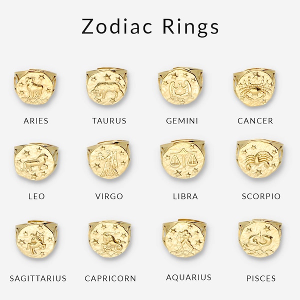Zodiac Ring - Etsy