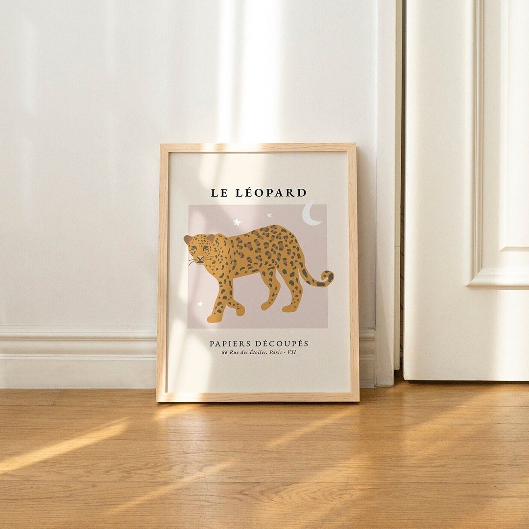 Leopard Printable, Boho Big Cat Print, Leopard Trendy Art, Matisse ...