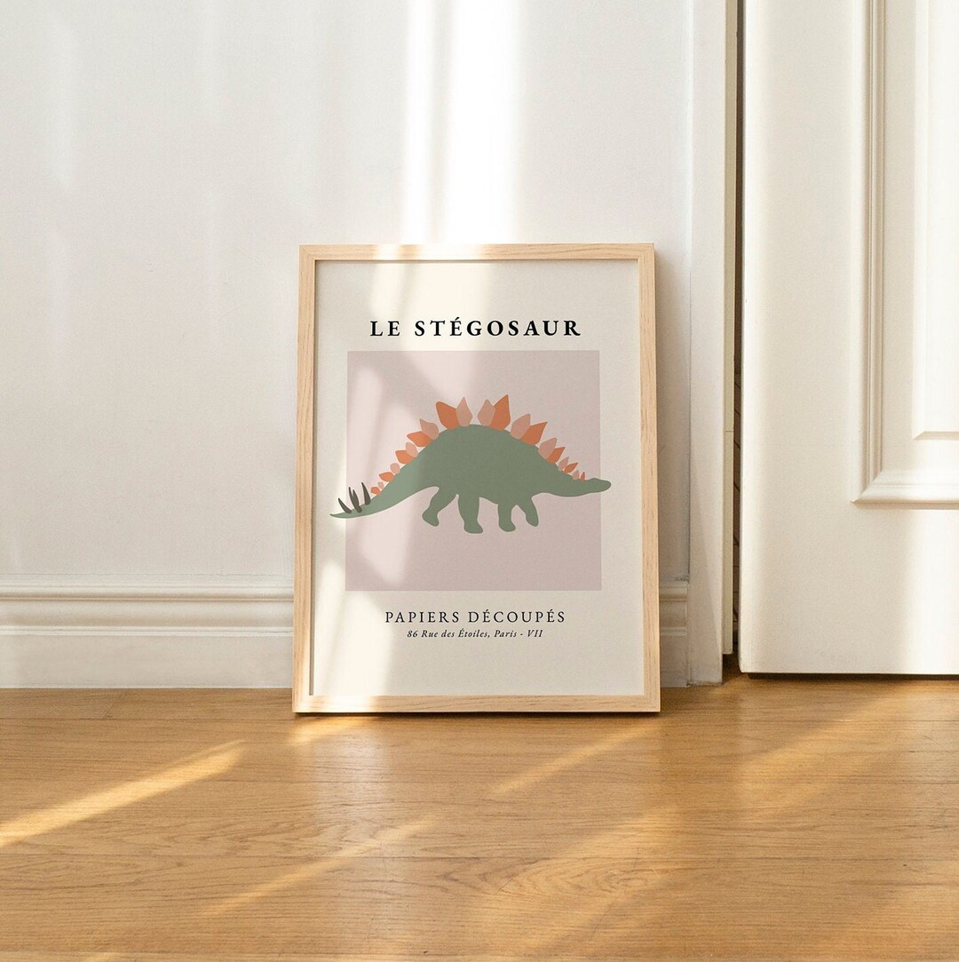 Stegosaurus Printable, Dinosaur Print, Boho Dinosaur Print, Dinosaur ...