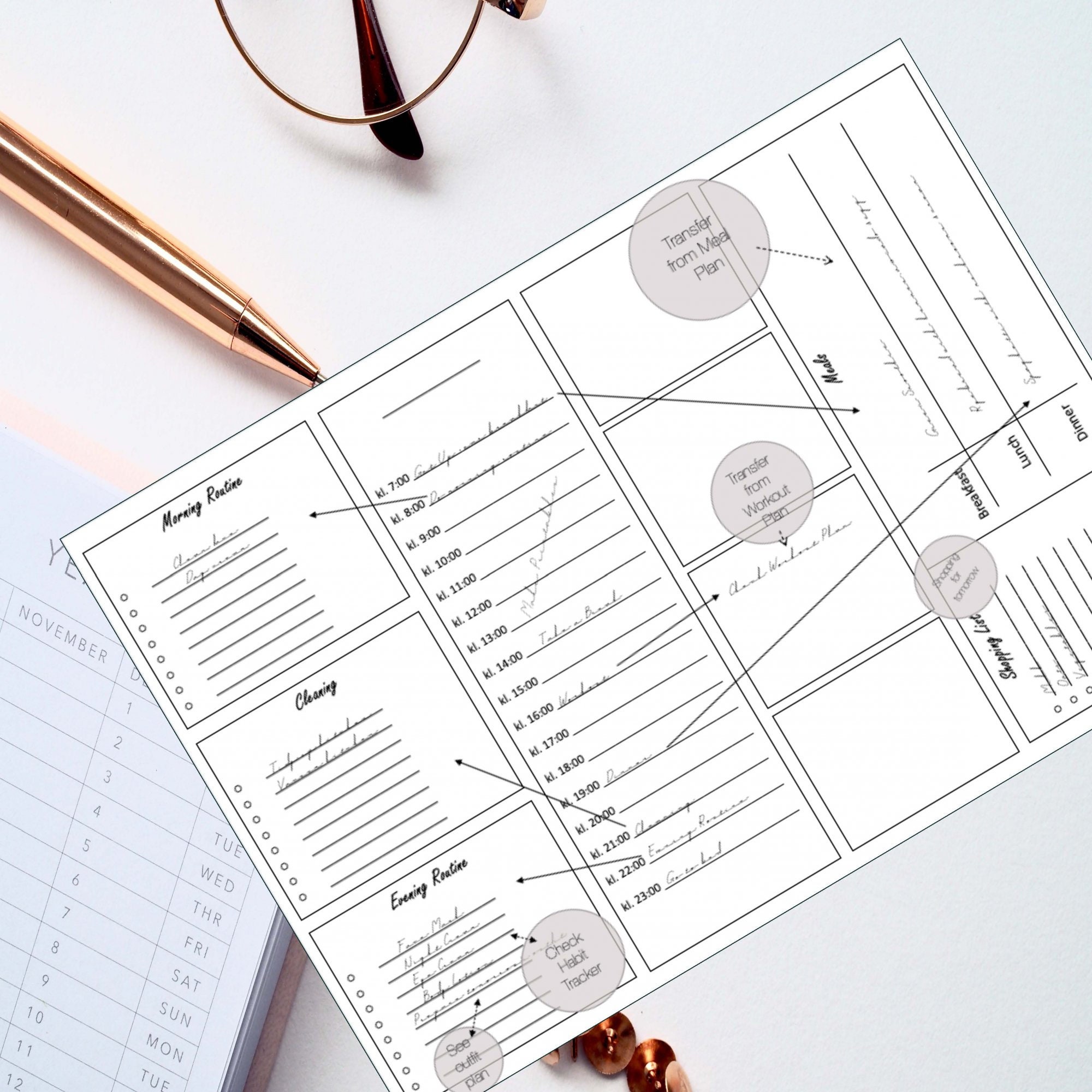 Home Routine Planner Printable and Fillable PDF - Etsy