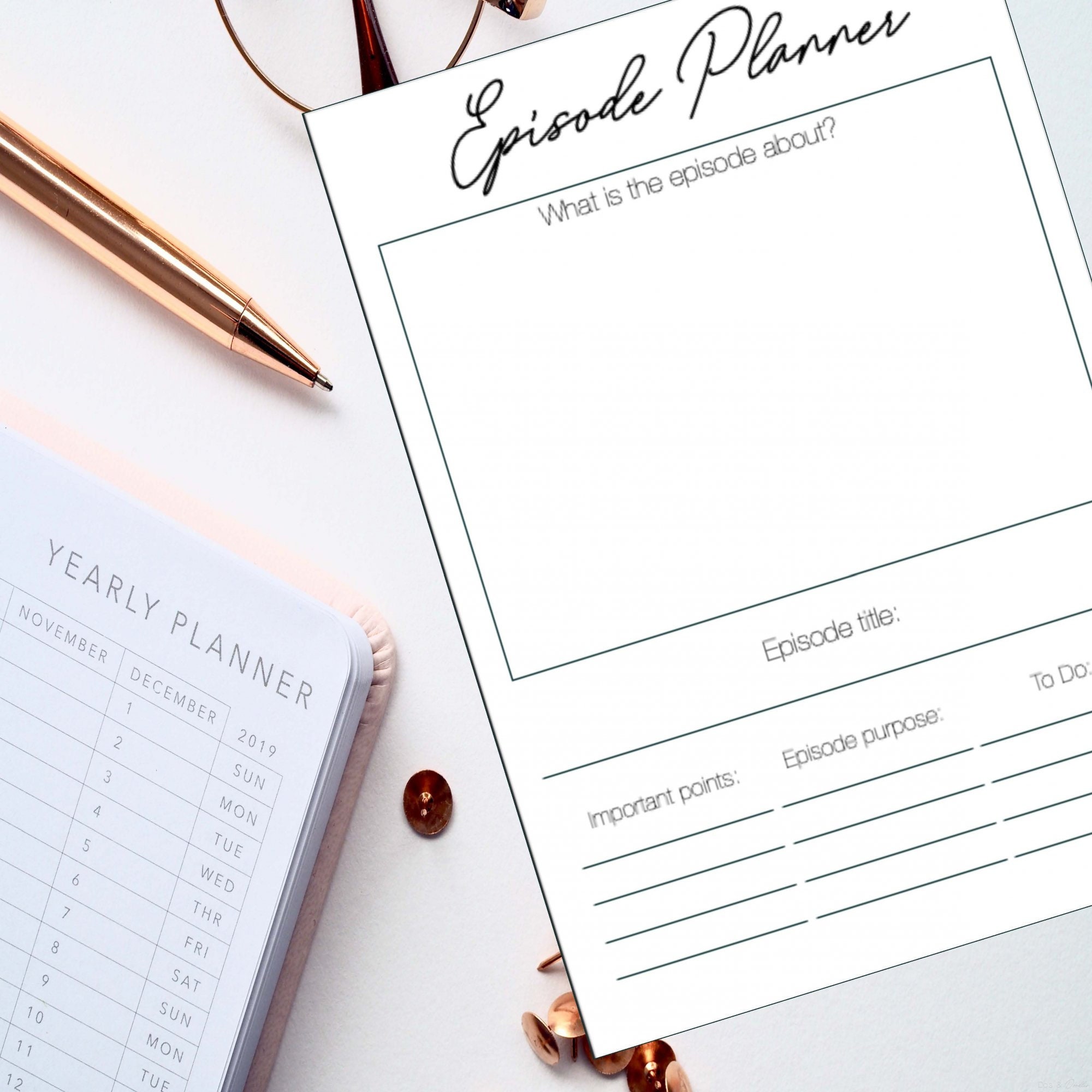 Podcast Planner Printable and Fillable PDF - Etsy