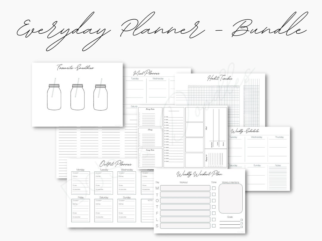 Home Routine Planner Printable and Fillable PDF - Etsy
