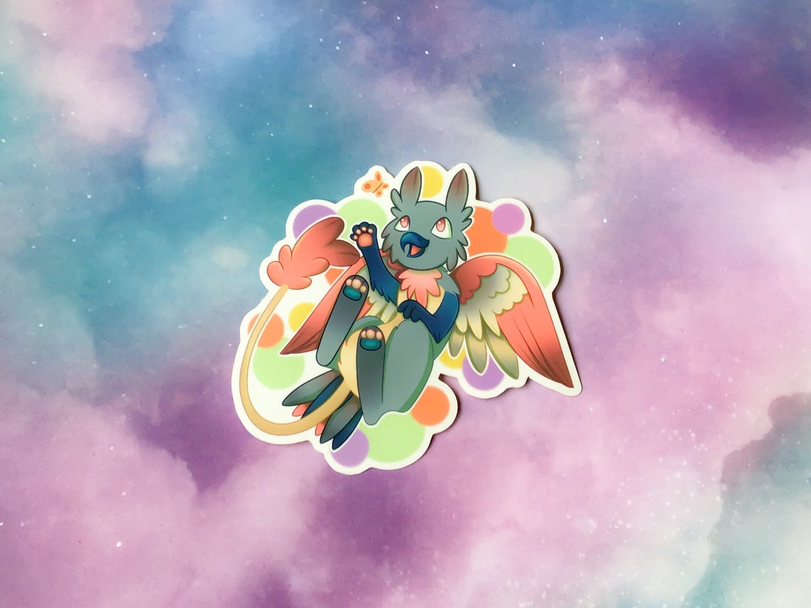 Griffin Sticker 3.3x3 Vinyl Decal Sticker Cute Griffin - Etsy Denmark