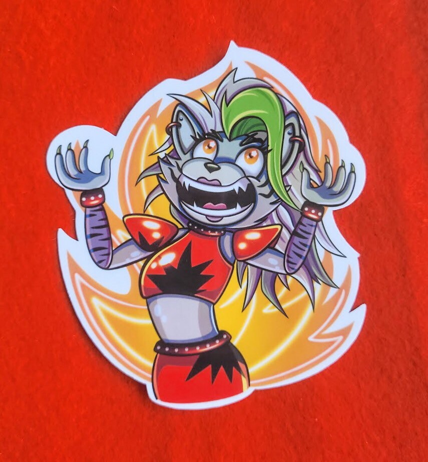 FNAF Security Breach 4pc Sticker Set/white Matte Waterproof - Etsy