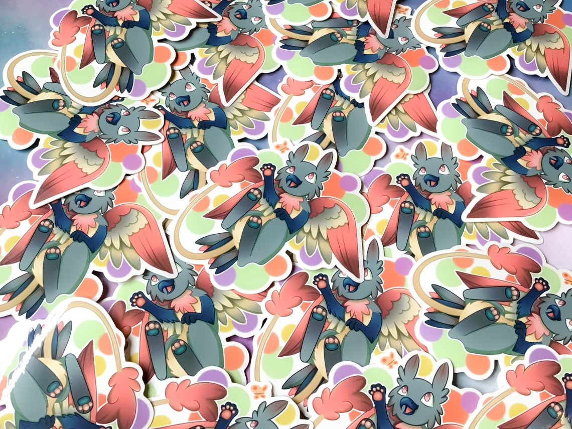 Griffin Sticker 3.3x3 Vinyl Decal Sticker Cute Griffin - Etsy Denmark