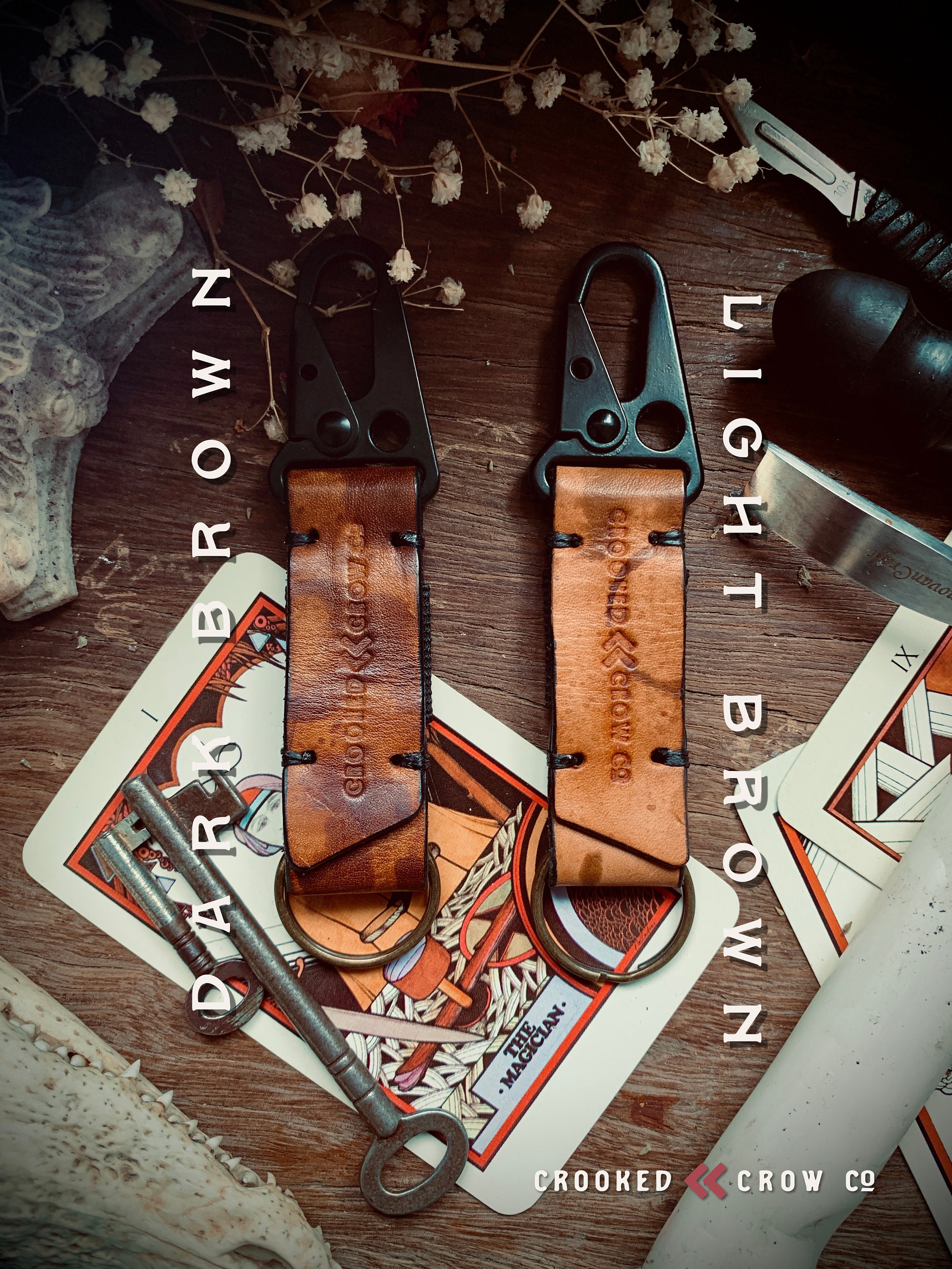 The Tuck leather key dangler Leather key chain Leather | Etsy