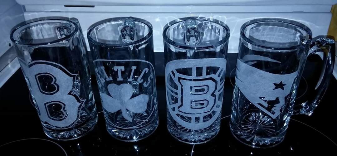 Boston Logos on Beer Mugs 26oz - Etsy