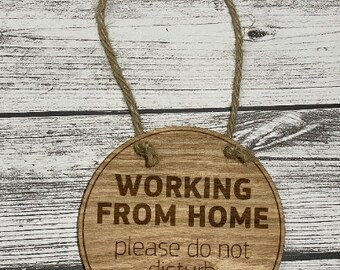 Work From Home Sign - Etsy
