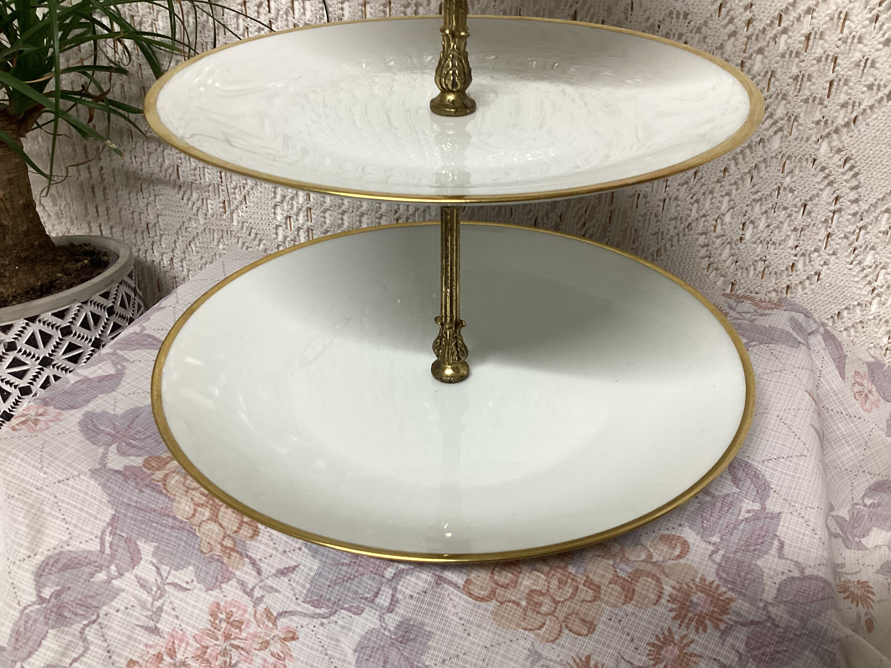 Limoges France Cake Display 3 Tiers Serving Trays Fruits Sweets Tasted ...