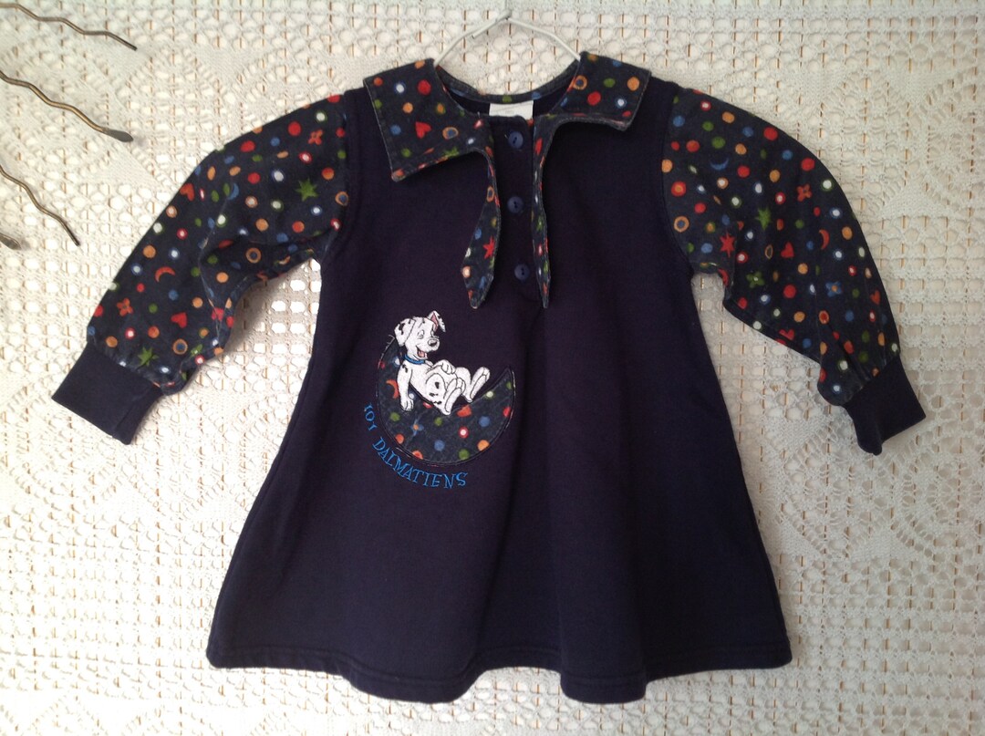 Paris Baby Bac Vintage Baby Dress 2 Years 101 Dalmatians Made in France ...