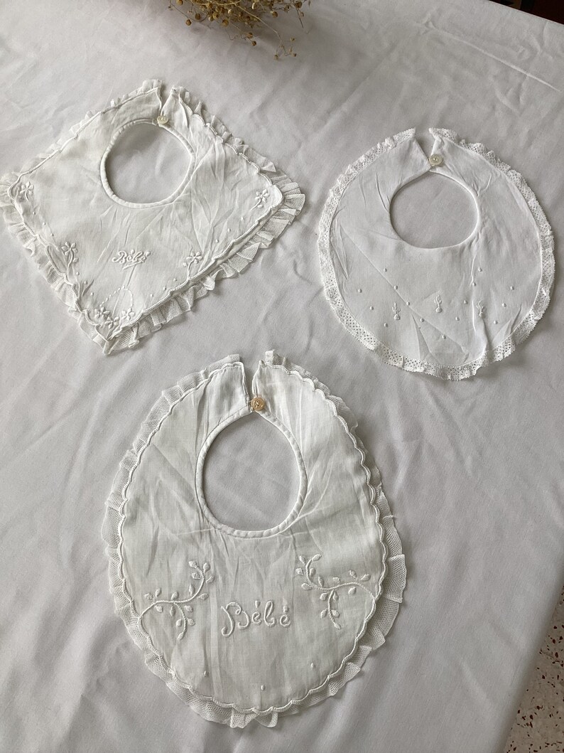 3 Embroidered Lace Baby Bibs Baby Accessories - Etsy