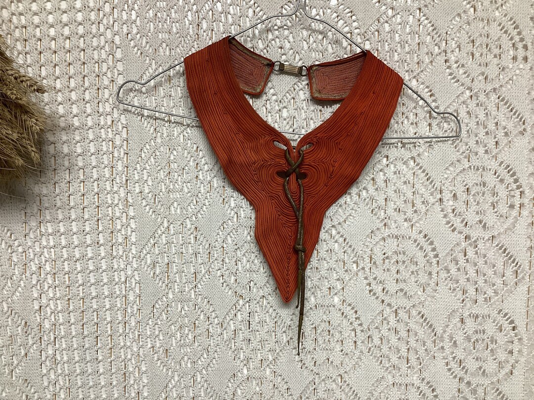 Sautoir Collier Col Ancien En Soie Tour De Cou Encolure Antique ...