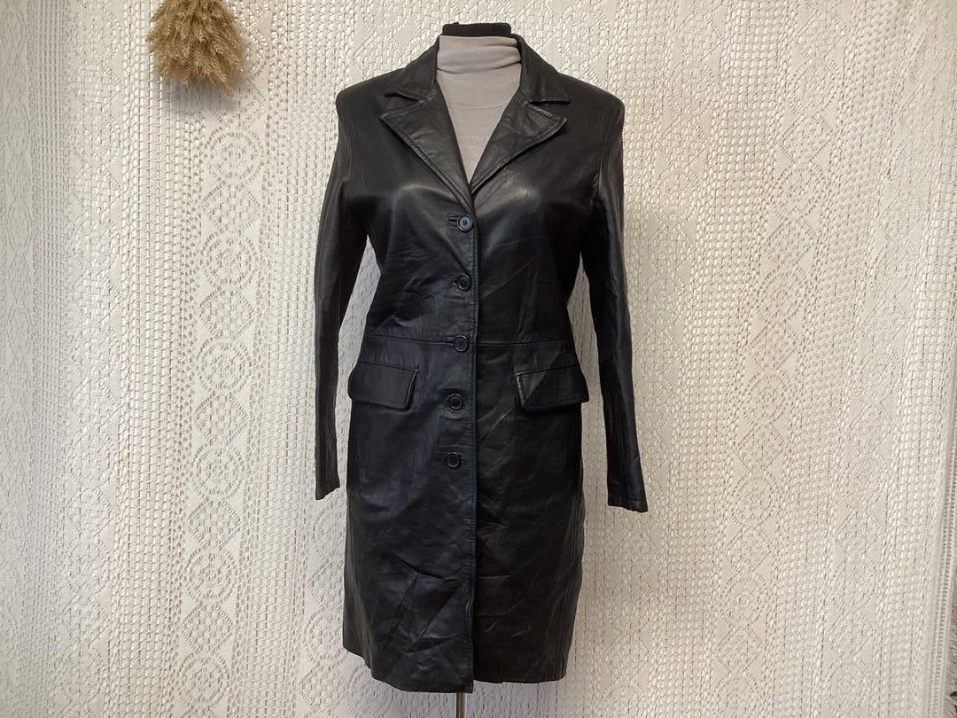 Barone Firenze Vintage Leather Coat Size S Made in Italy Short Coat - Etsy