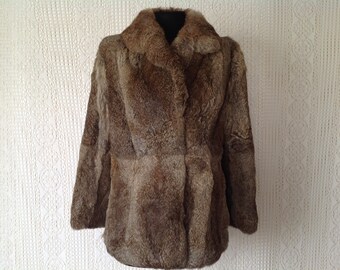 Genuine Rabbit Fur Coat - Etsy
