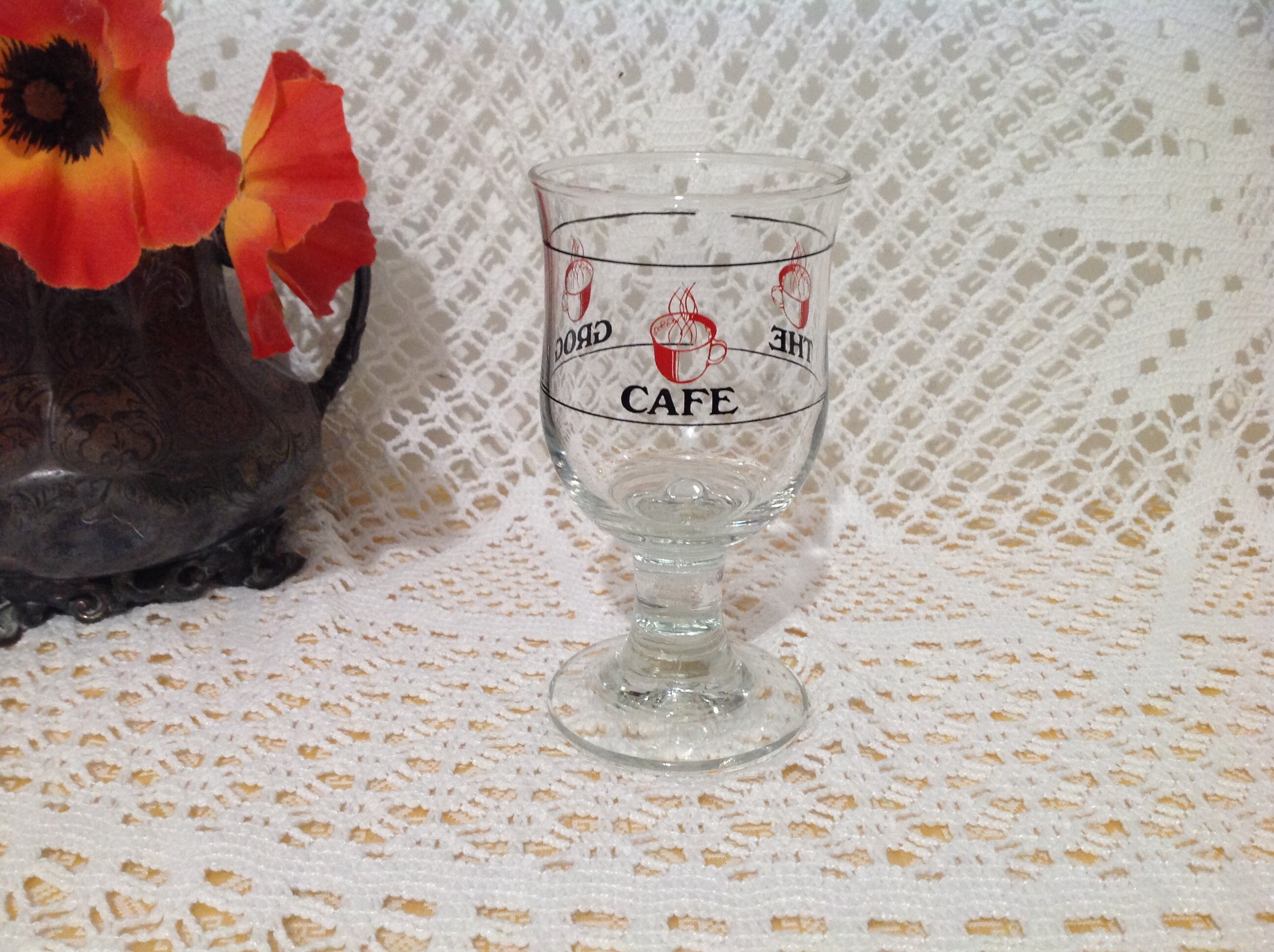Tea Glass Coffee Grog Vintage Antique French Glass Wrist Cup - Etsy UK