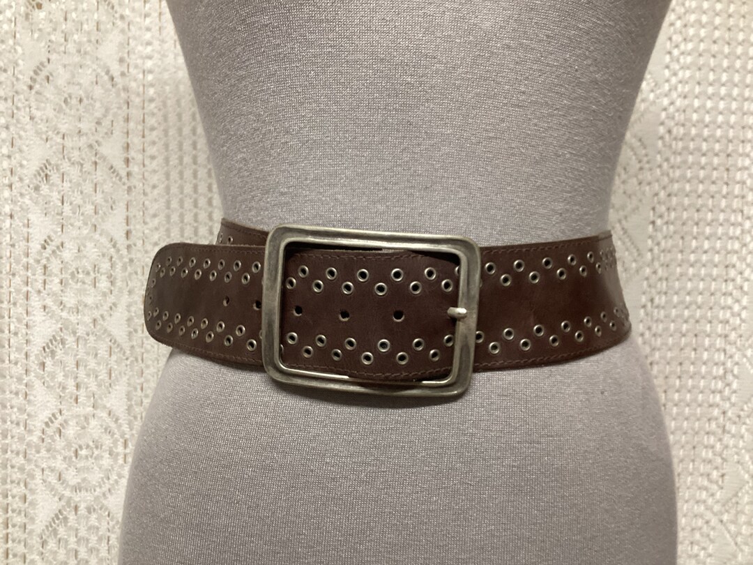 Vanzetti Vintage Leather Mini Eyelet Belt Tw100 Brown Belt Unisex ...