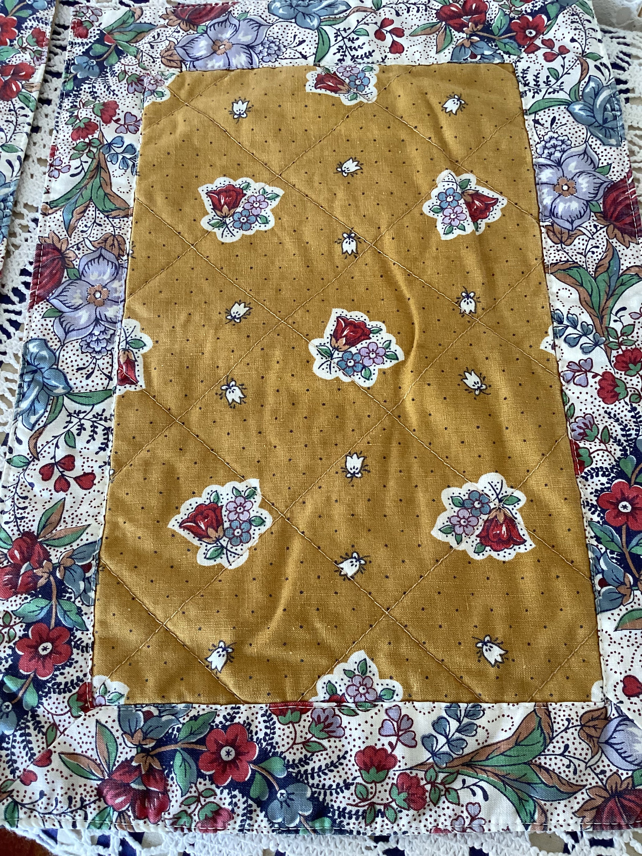 Marnik Créations Provençales Set of Three Vintage Placemats in Quilted ...