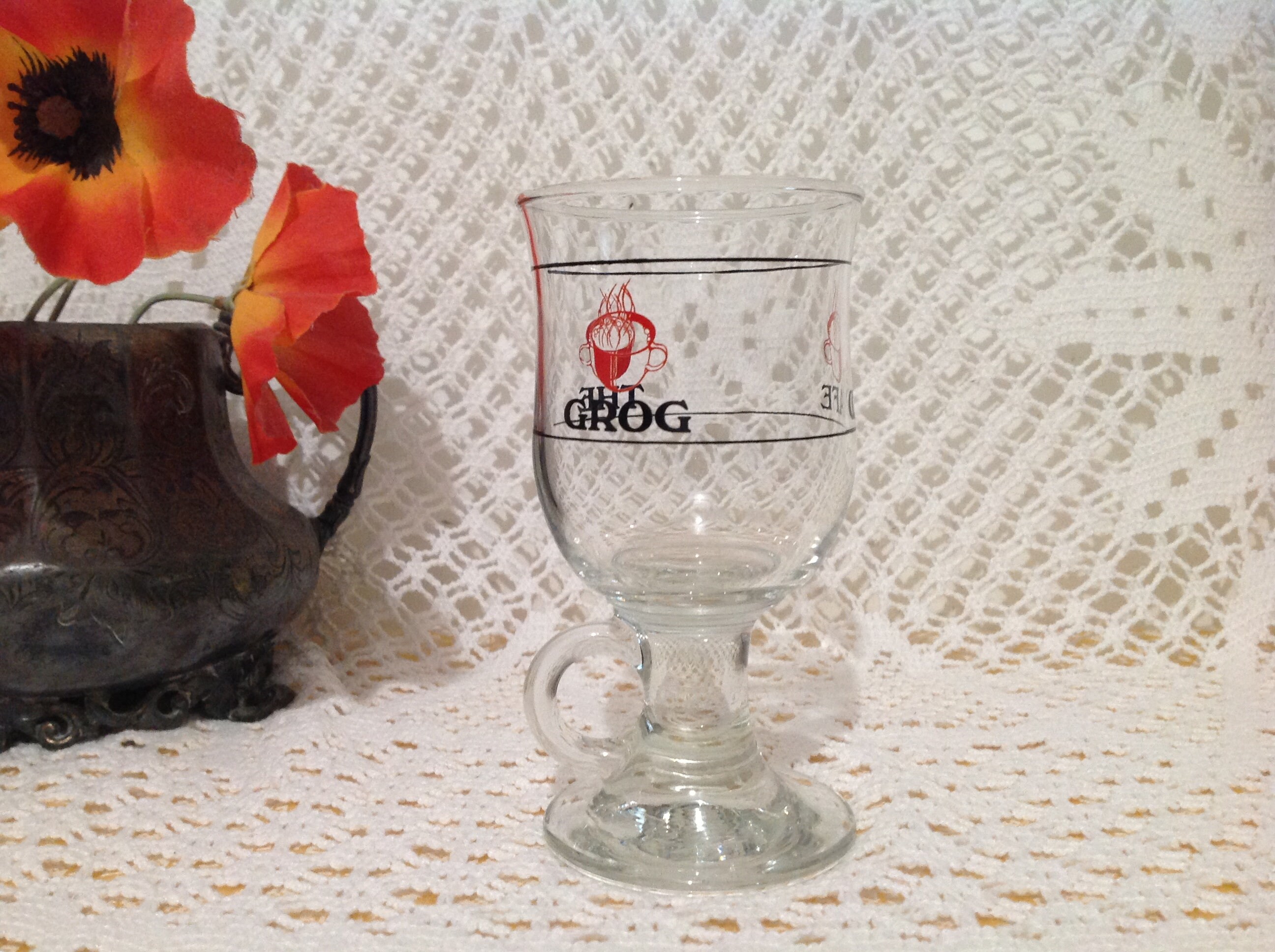 Tea Glass Coffee Grog Vintage Antique French Glass Wrist Cup - Etsy UK