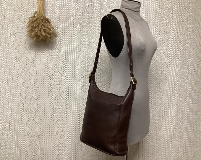Coach Vintage Brown Leather Bucket Bag Women's Handbag Coach Shoulder ...