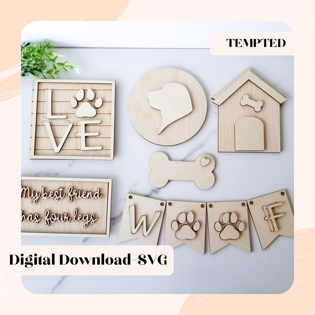 Dog Tiered Tray Svg, Dog Tray Decor Svg, Dog File, Dog Sign Cut File ...