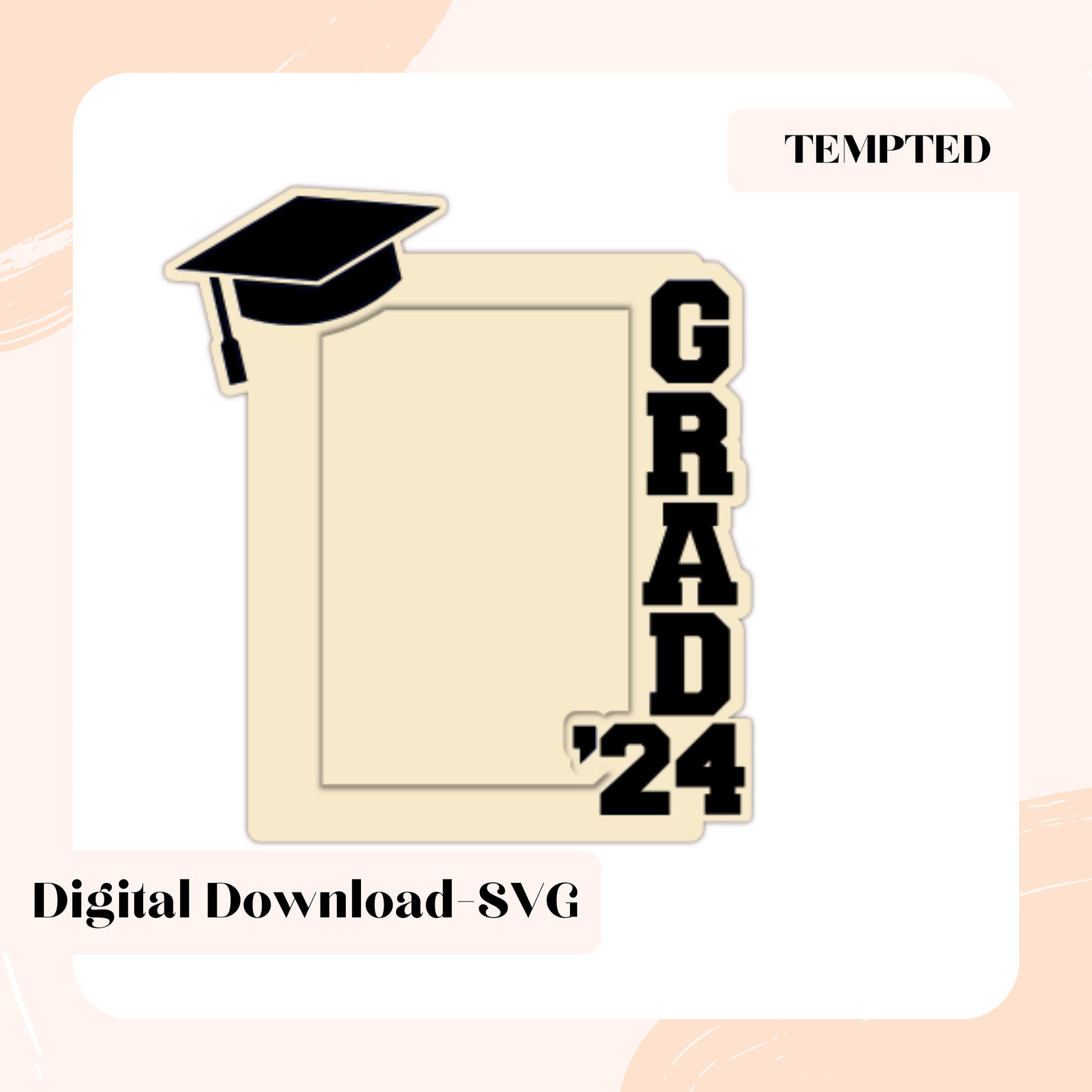 Graduation Frame Svg, 2024 Grad Frame Svg, Grad 24, Graduation Laser ...