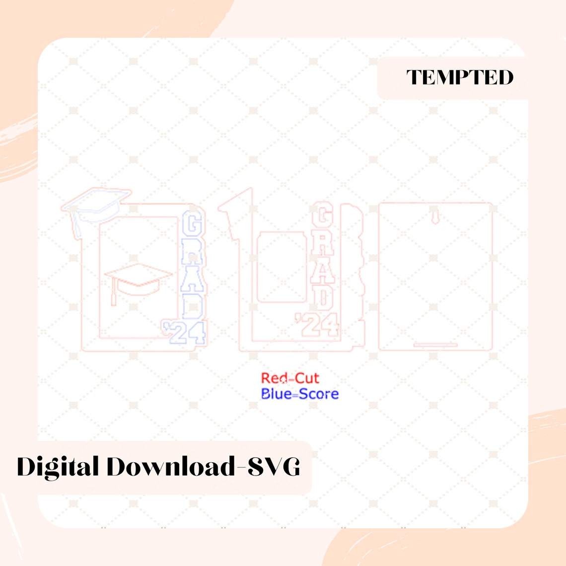 Graduation Frame Svg, 2024 Grad Frame Svg, Grad 24, Graduation Laser ...