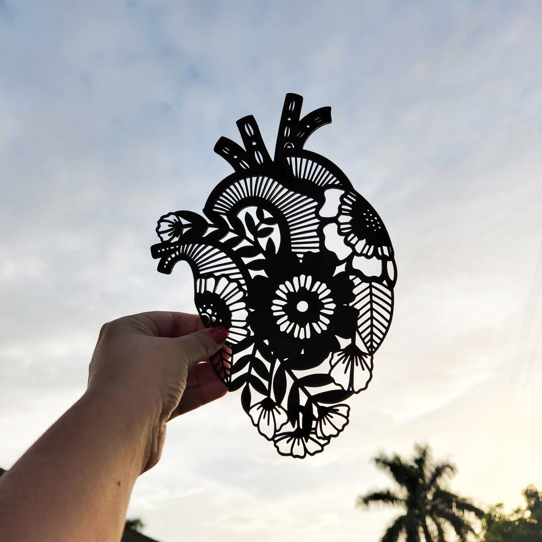 Anatomical Heart, Human Heart, Floral Heart, Heart Decor, Botanical ...