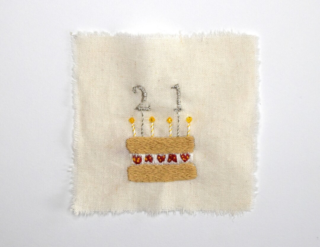 Embroidery Kit in a Matchbox: BIRTHDAY CAKE With Crystals - Etsy