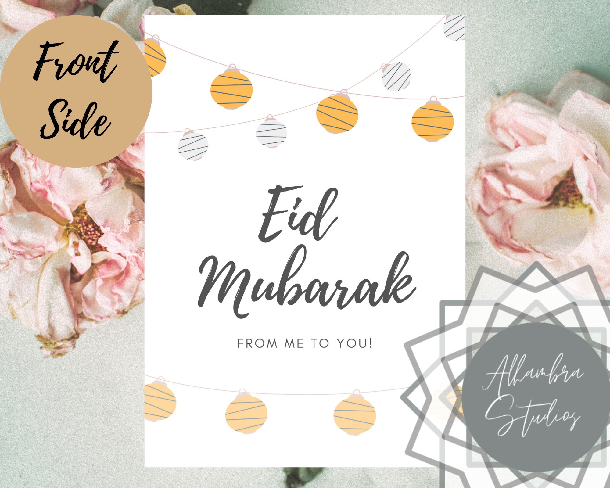Printable Eid Mubarak Card Download | Greeting Card | Ramadan Gift Idea ...