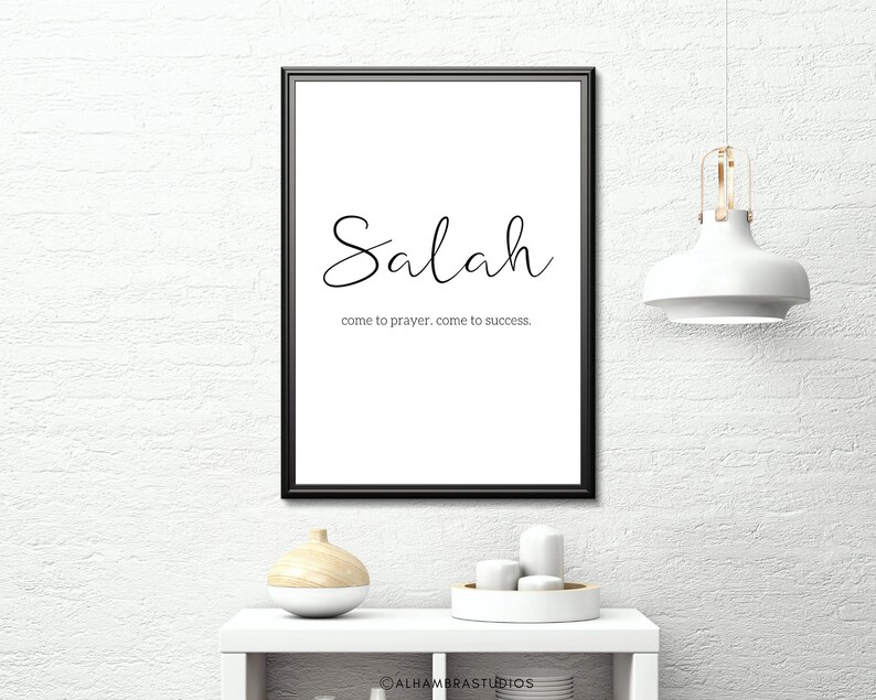Islamic Calligraphy Instant Download | Salah Wall Art | Muslim Prayer ...