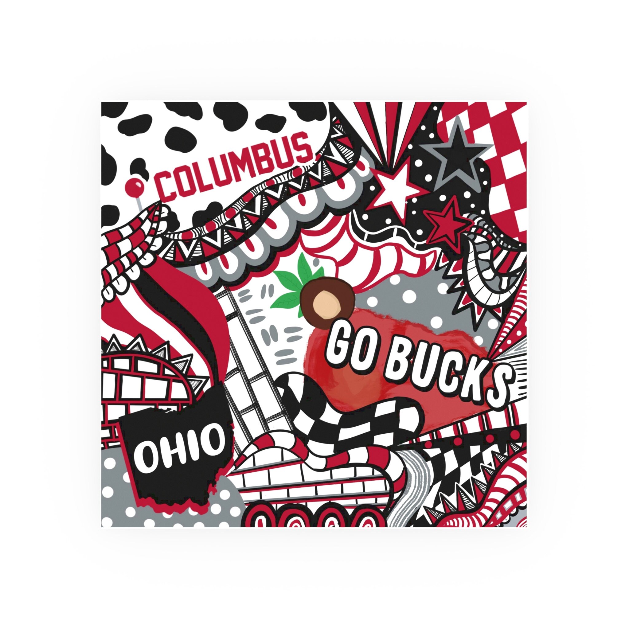 OSU Poster, Ohio State, Buckeyes, Poster, College Decor, Dorm Decor ...