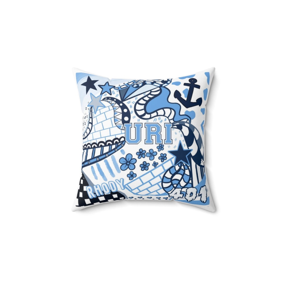 RI, URI, Rhody, Rhode Island, Dorm Decor, Decorative Pillow, Grad Gift ...