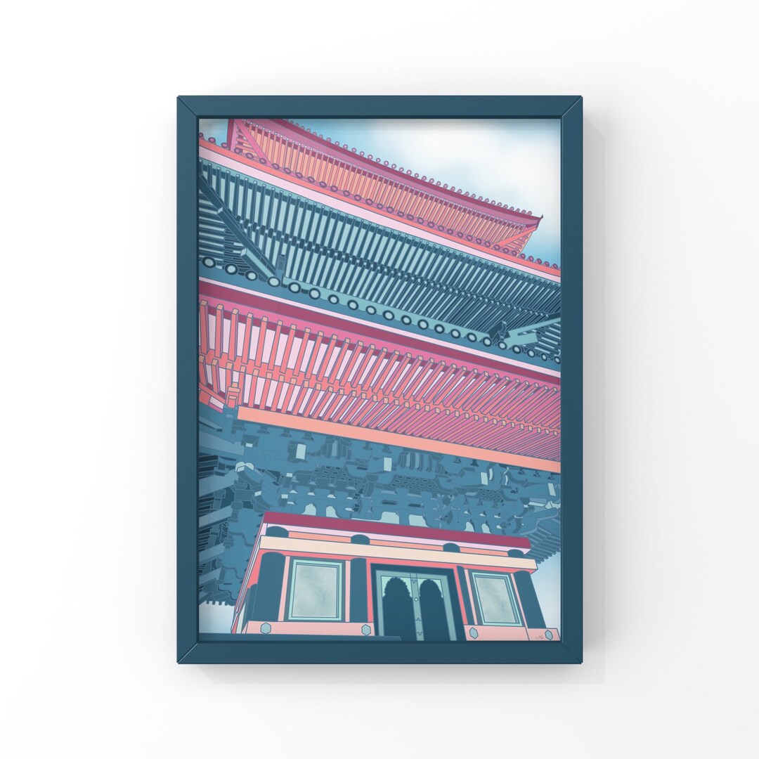Japanese Temple Art Print - Instant Download - Kiyomizu-dera - Kyoto ...