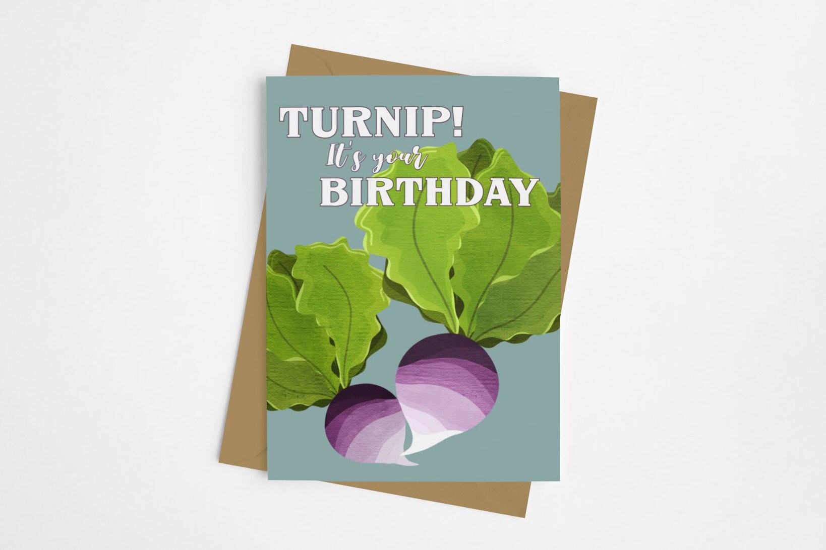 Turnip Birthday Card Greeting Card Vegan Birthday Card | Etsy