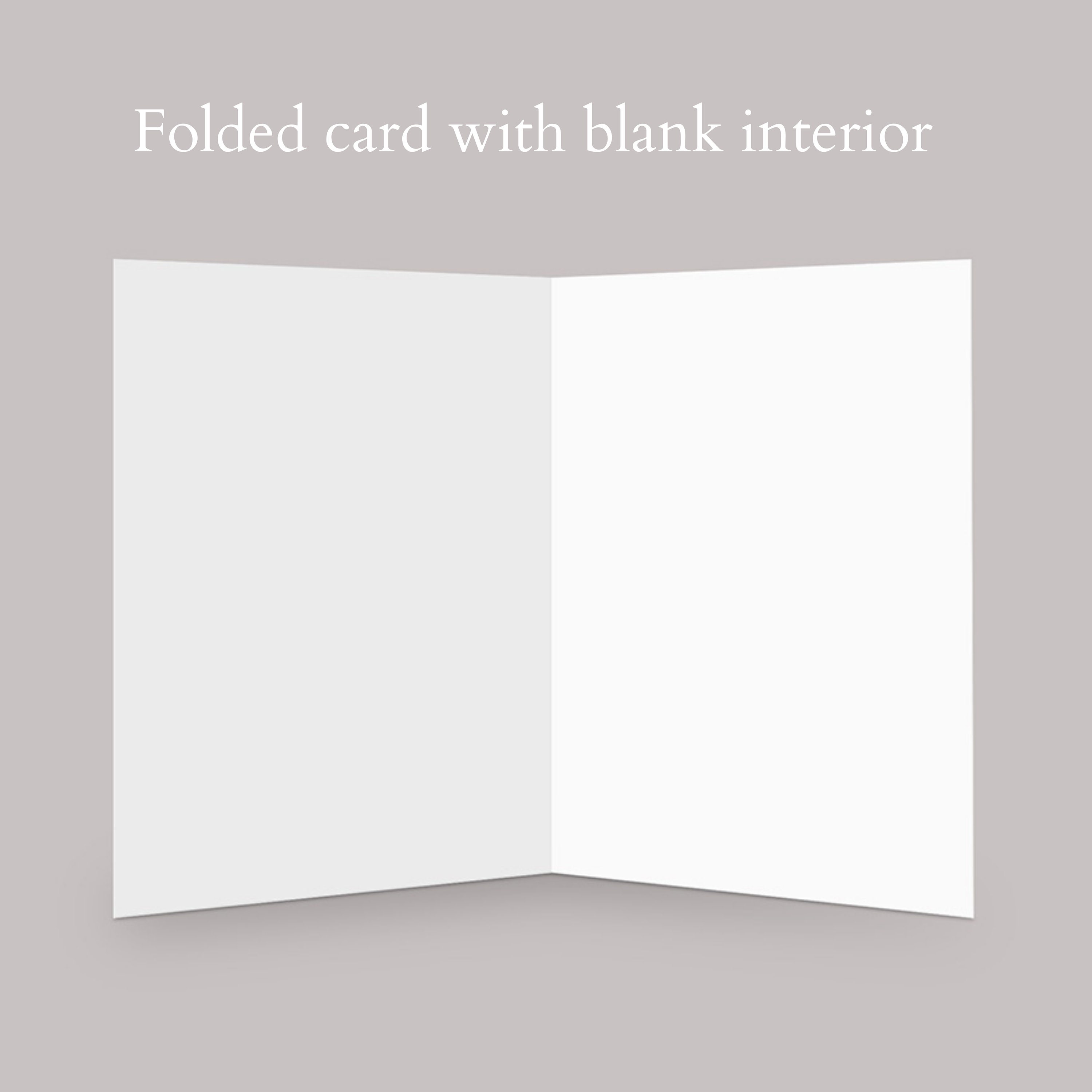 Open Blank Greeting Card
