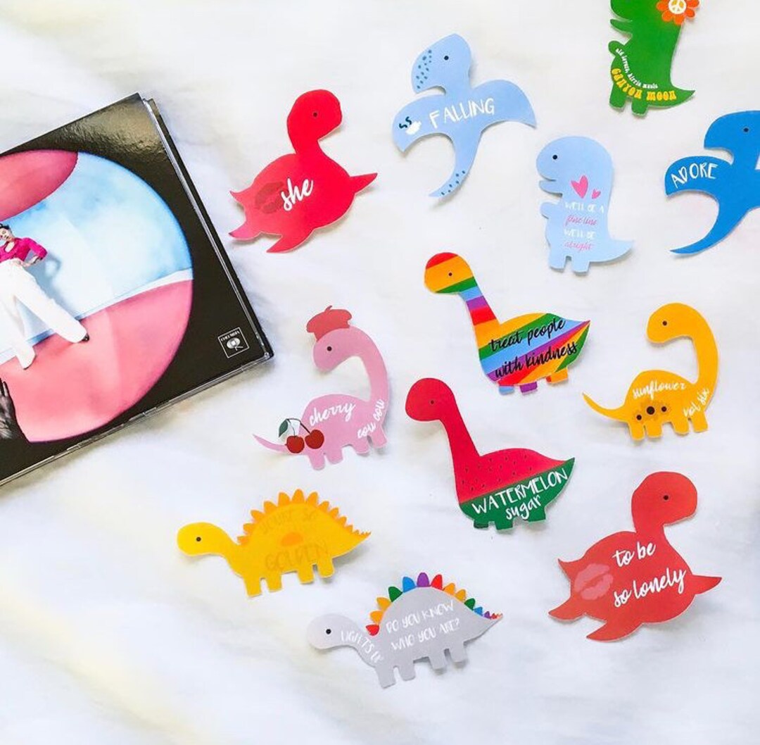 Fine Line Dinosaur Stickers - Etsy