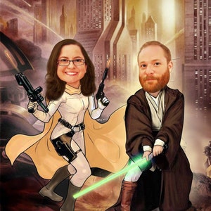 Personalised Cartoon Characters/ Superhero Portraits/paintings and ...